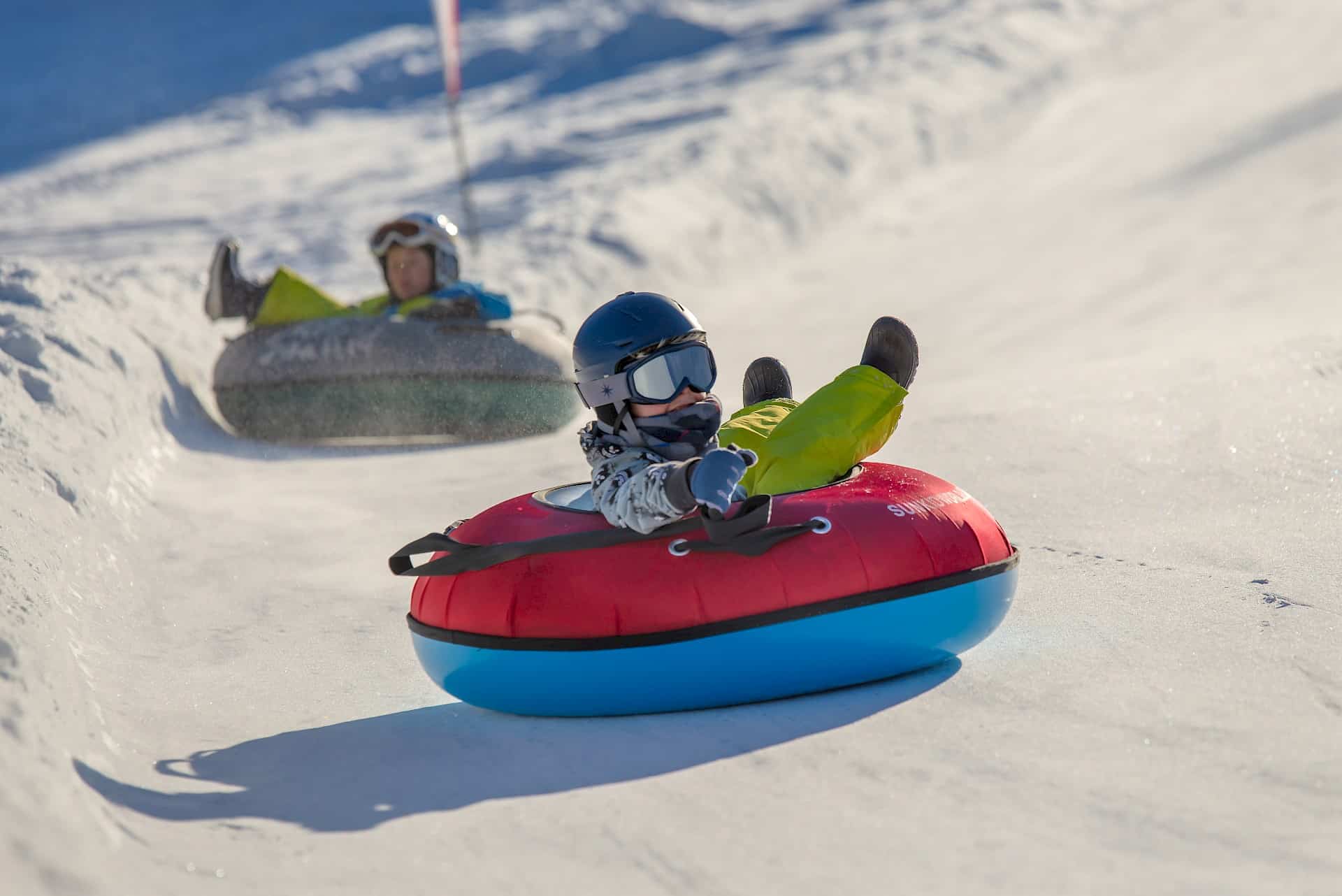 Snow-Tubing beim Wennsergletscher in Bramberg